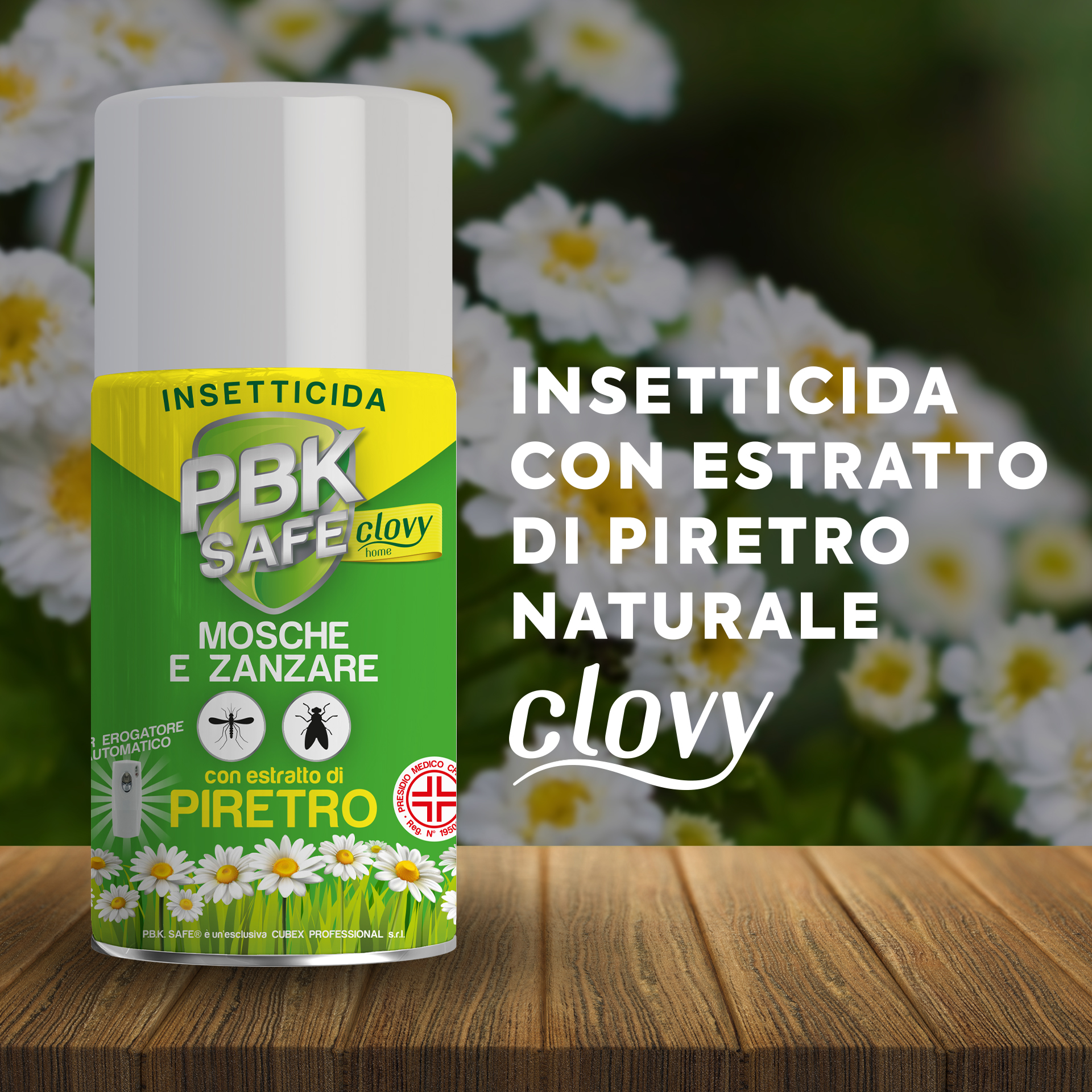 Bombola insetticida PBK Safe con estratto di piretro